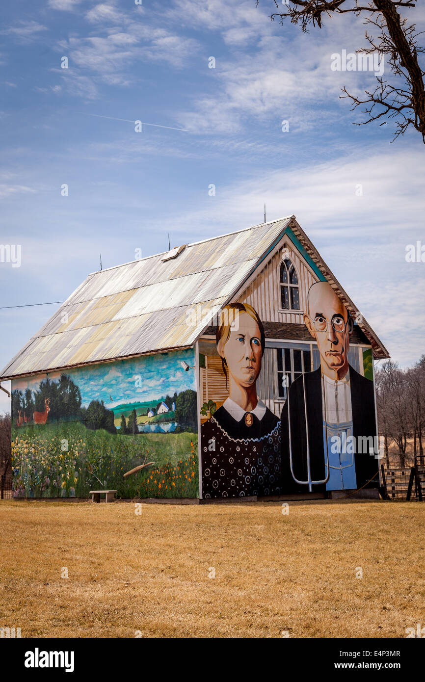 American gothic painting hi-res stock photography and images - Alamy