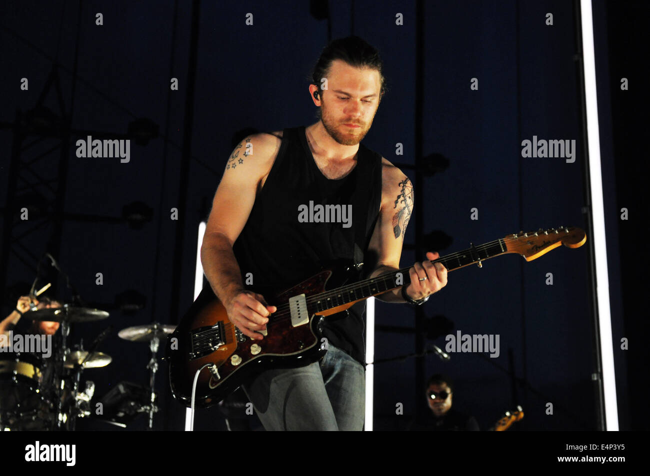 Raleigh, NC, USA. 14th July, 2014. Musician DAVE WELSH of the rock band ...