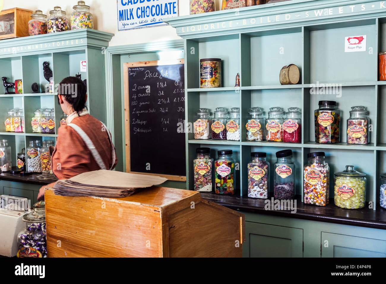 Confectioner Old Sweet Shop, Blists Hill Victorian Town Telford ...