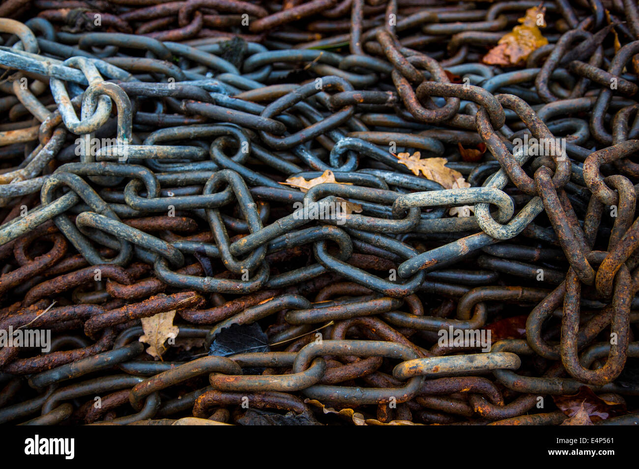 old, rusty, metal chains Stock Photo - Alamy