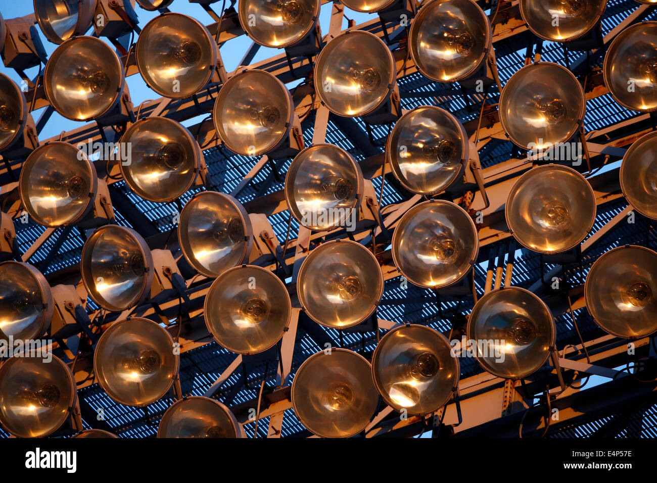 stadium light bank Stock Photo - Alamy