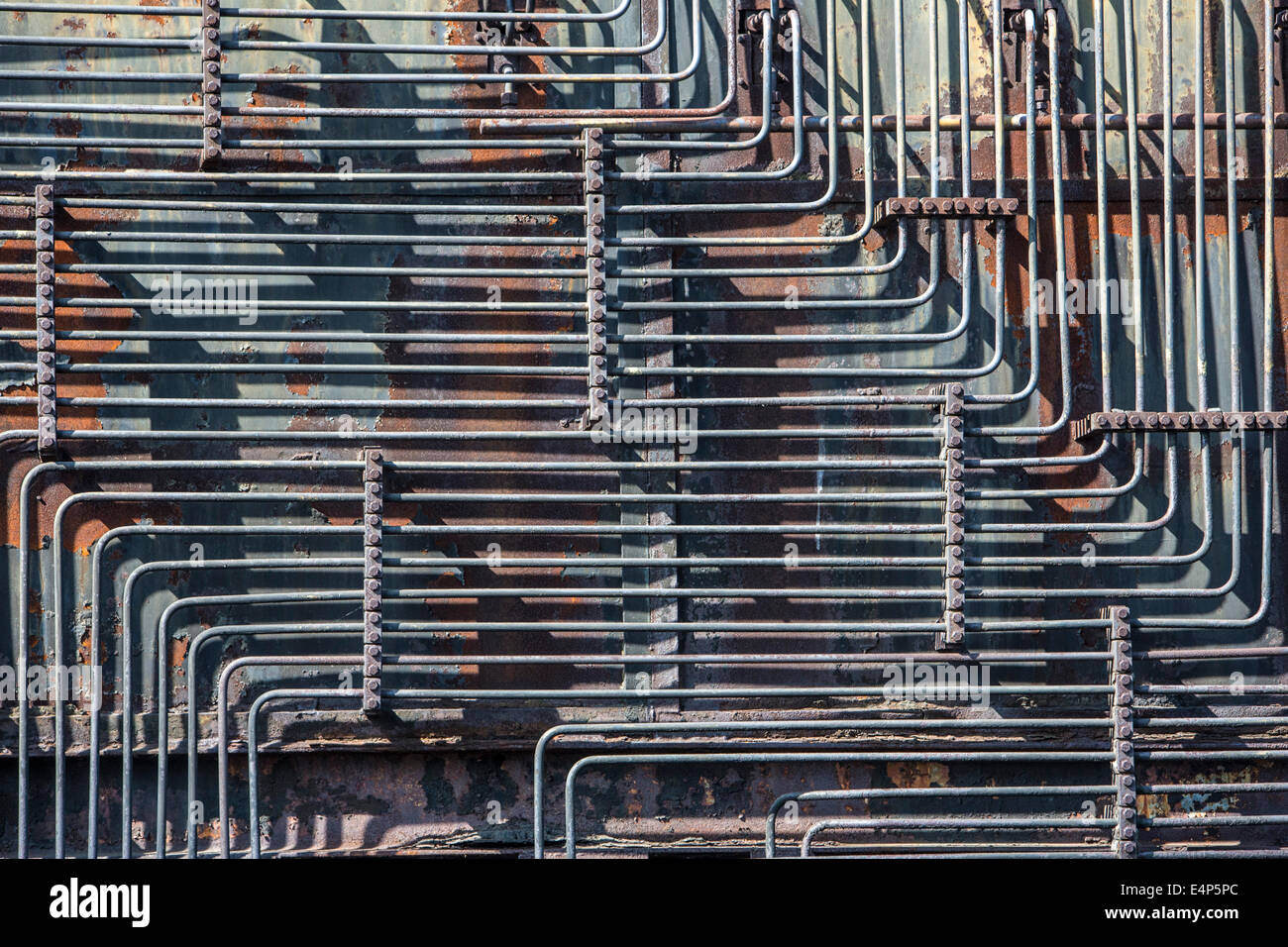 Metal pipes, hydraulic fluids, in an industrial plant Stock Photo - Alamy