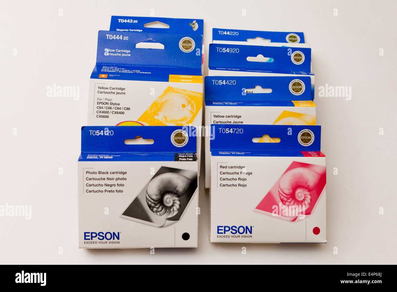Epson printer ink in box Stock Photo - Alamy