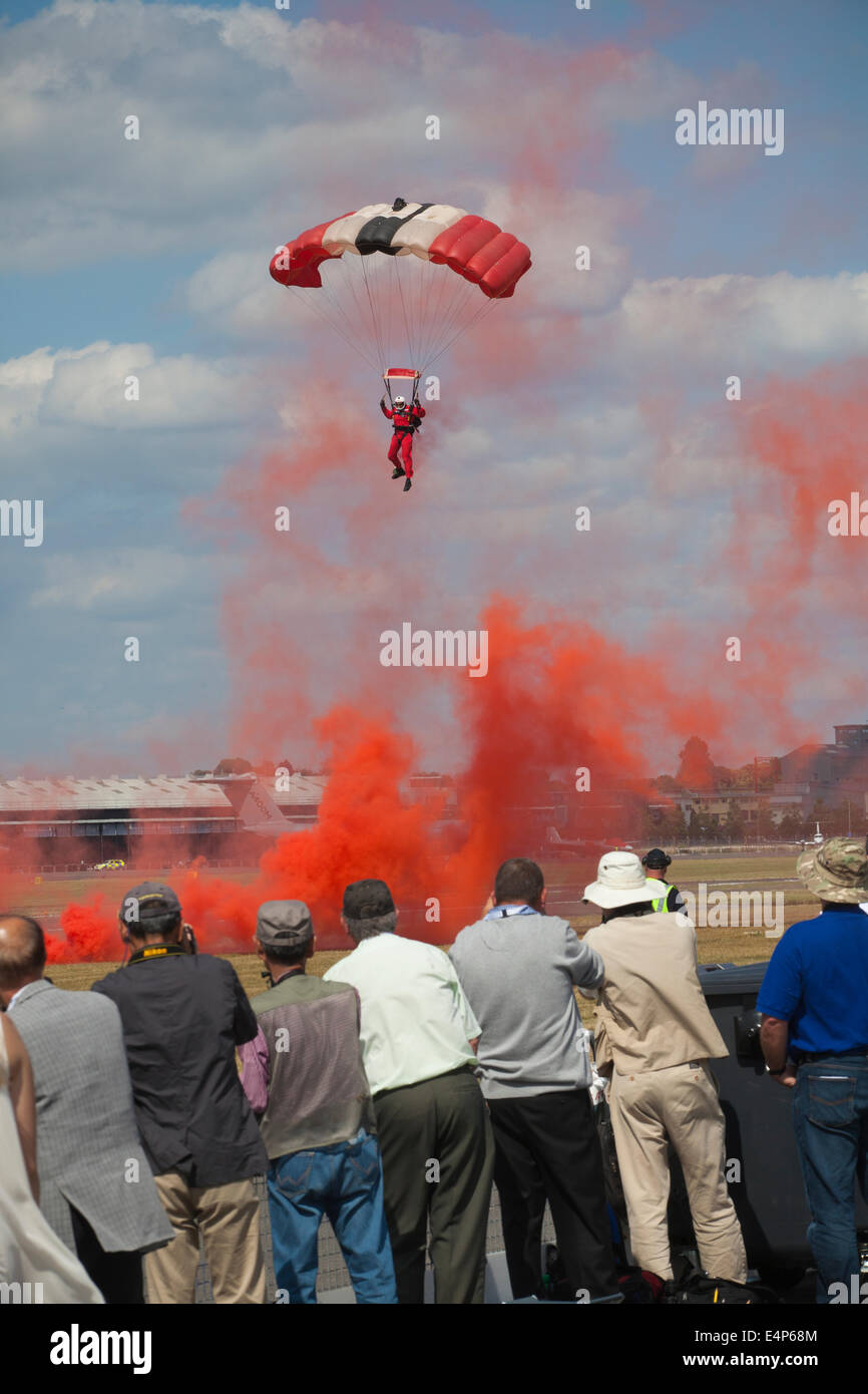 The Red Devils performing at The Farnborough International Airshow ...