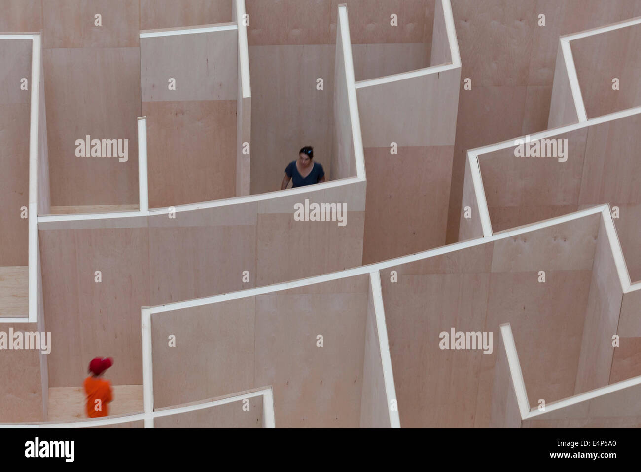 Large-scale maze at National Building Museum - Washington, DC USA Stock ...