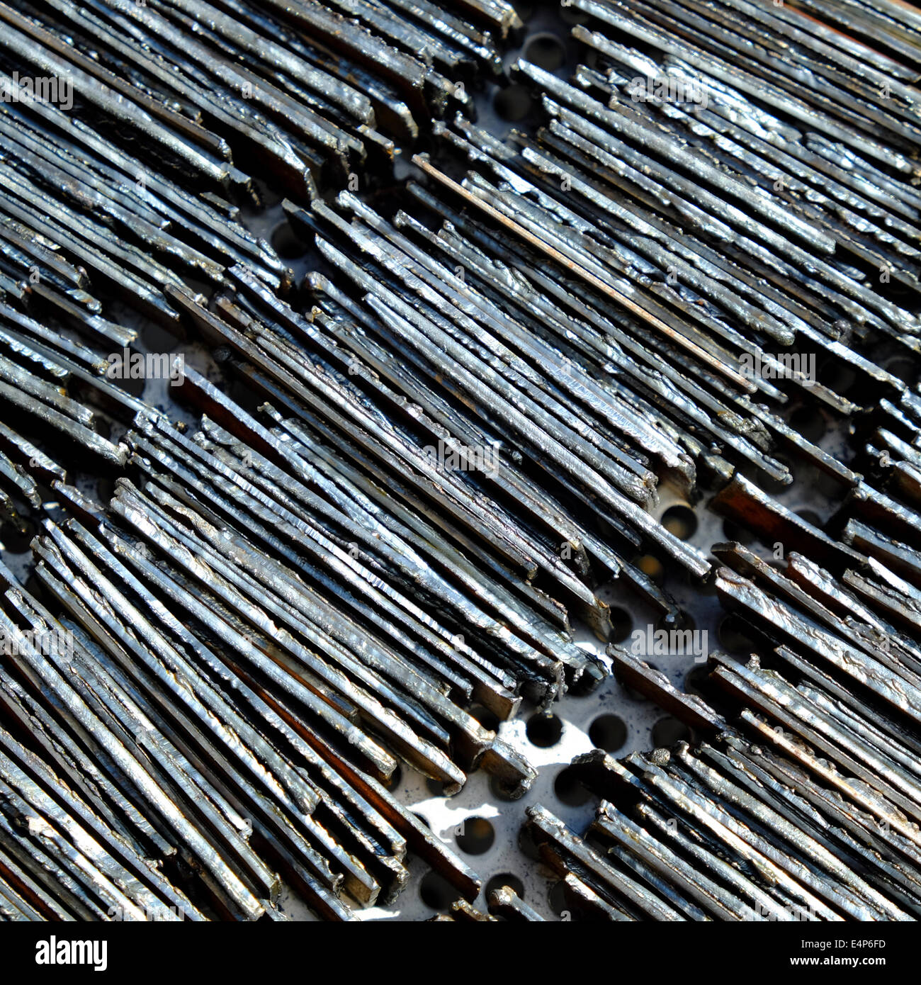 Stacks of metal pieces Stock Photo - Alamy