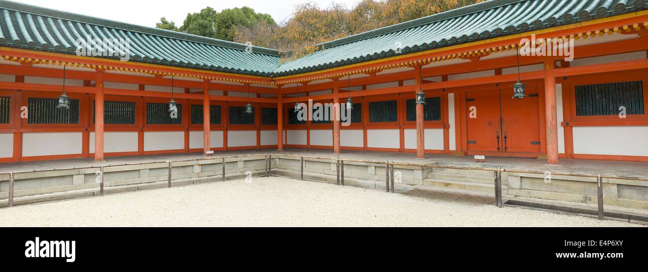 Covered Walkway at Heian Jingu (Heian Shrine) in Kyoto, Japan Stock ...