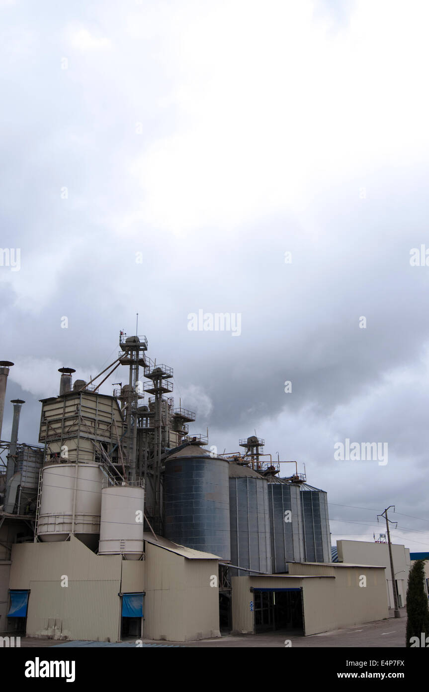 Picture of an industry landscape with great clouds and materials Stock ...