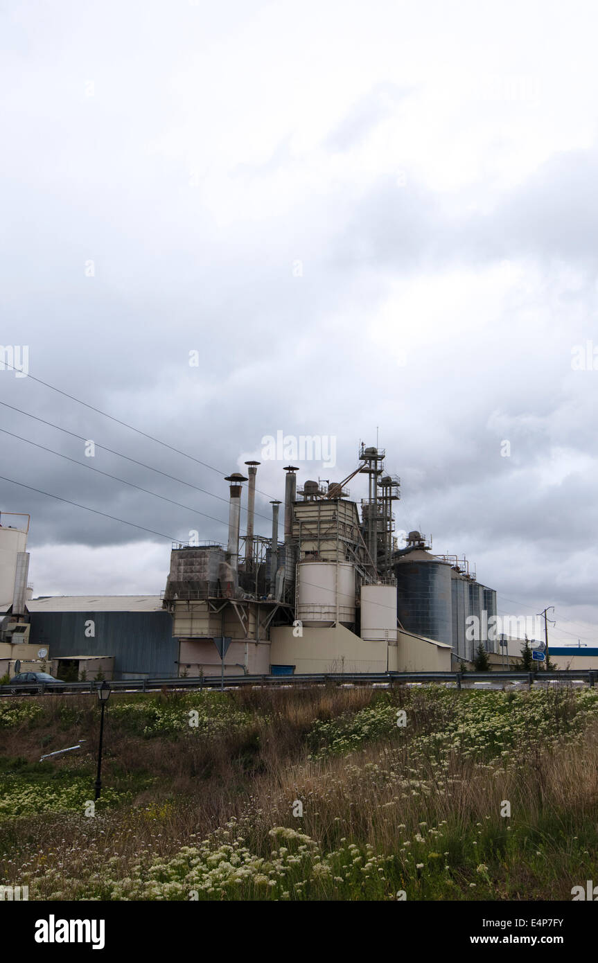 Picture of an industry landscape with great clouds and materials Stock ...
