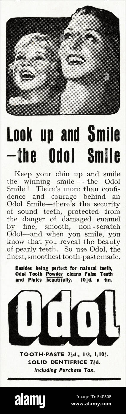 Tooth illustration 1940s hi-res stock photography and images - Alamy