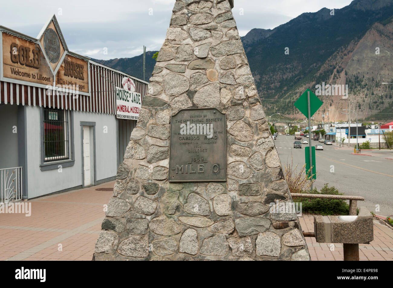 Elk203-3005 Canada, British Columbia, Lillooet, Cariboo Road sign Stock ...