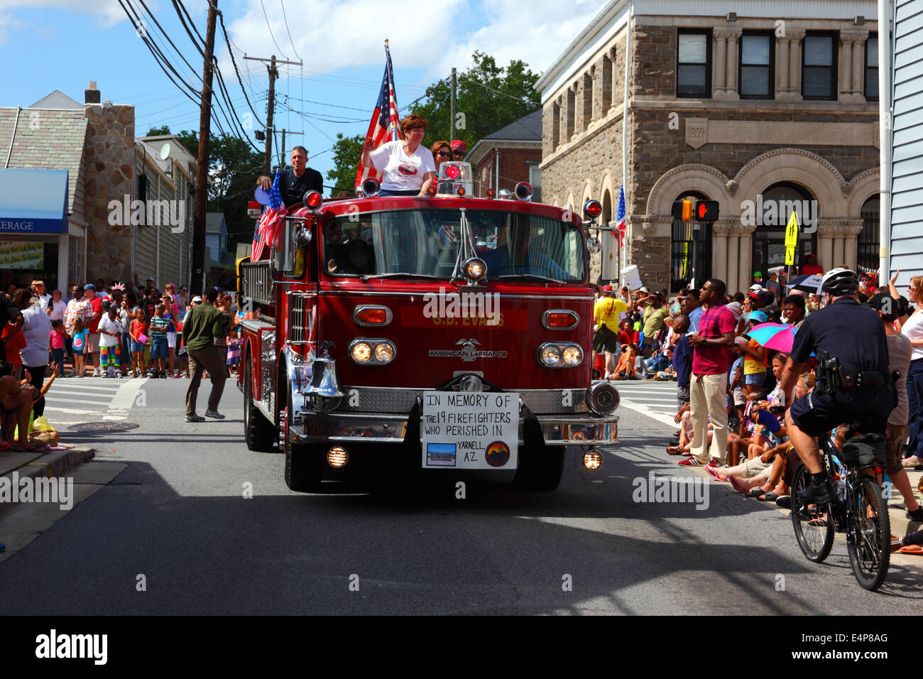 Fire truck commemorating firefighters killed fighting a wild fire in ...