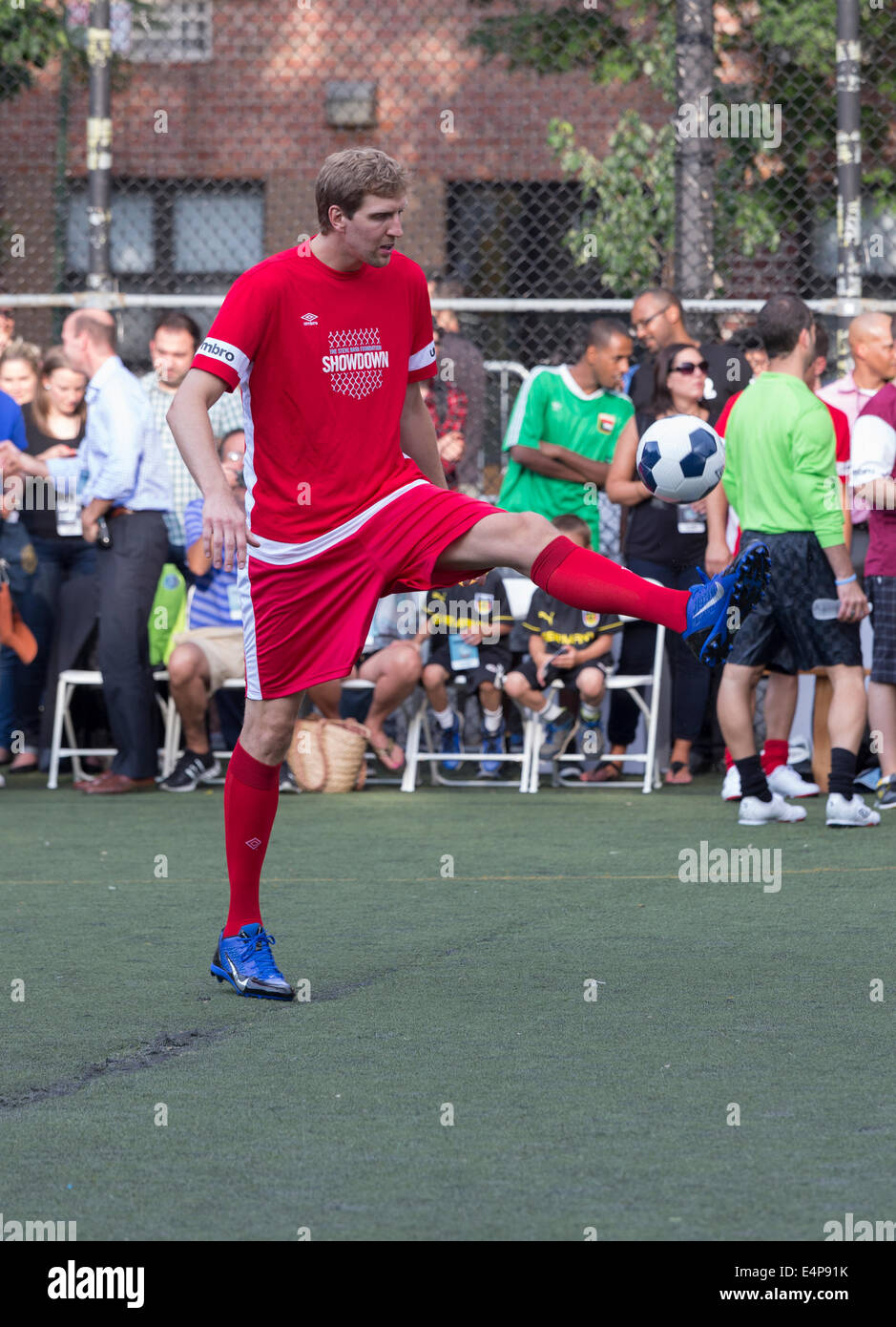 NEW YORK, NY - JUNE 25, 2014: Marc Stein fighting for the ball during ...