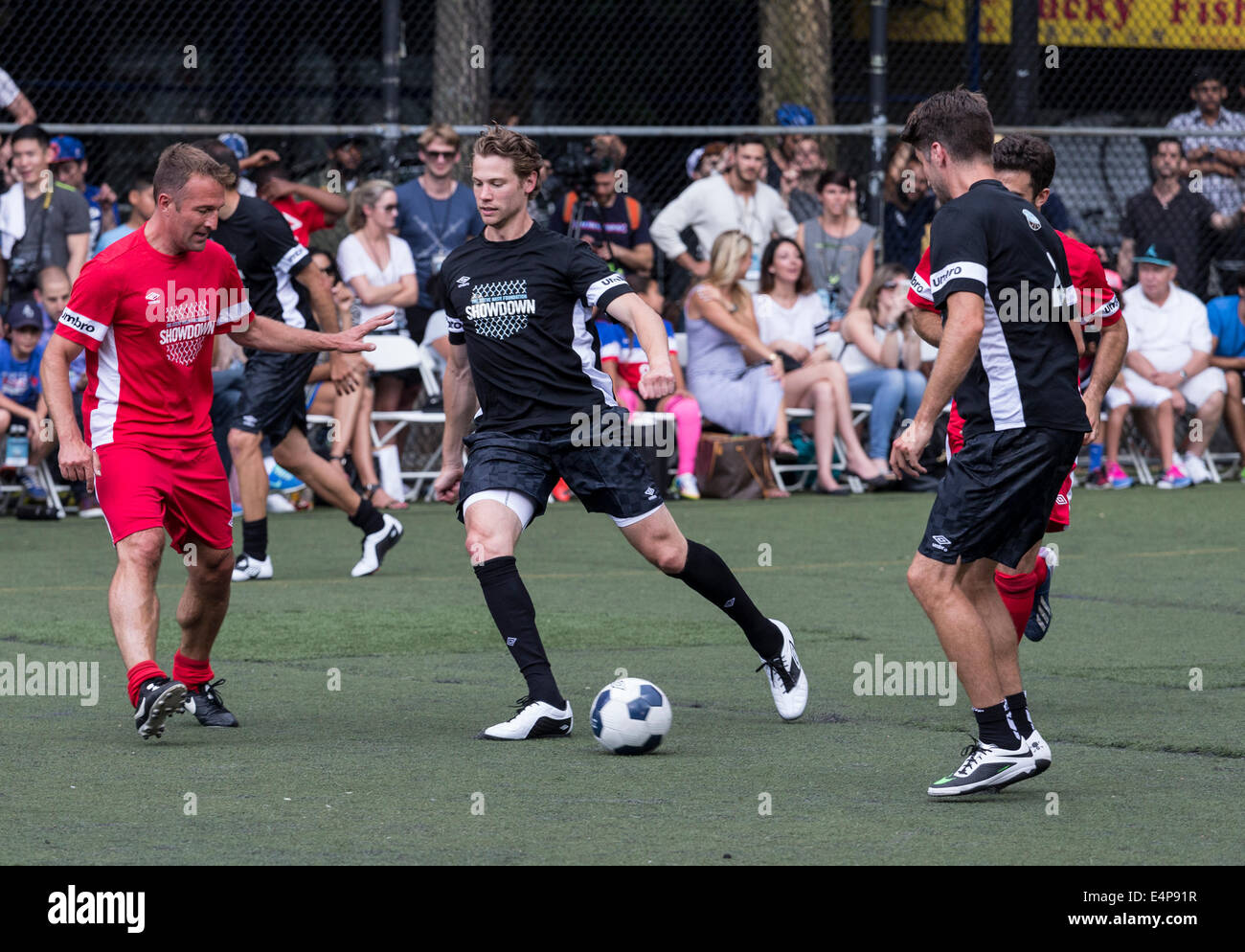 NEW YORK, NY - JUNE 25, 2014: Jonathan Spector controls the ball during ...