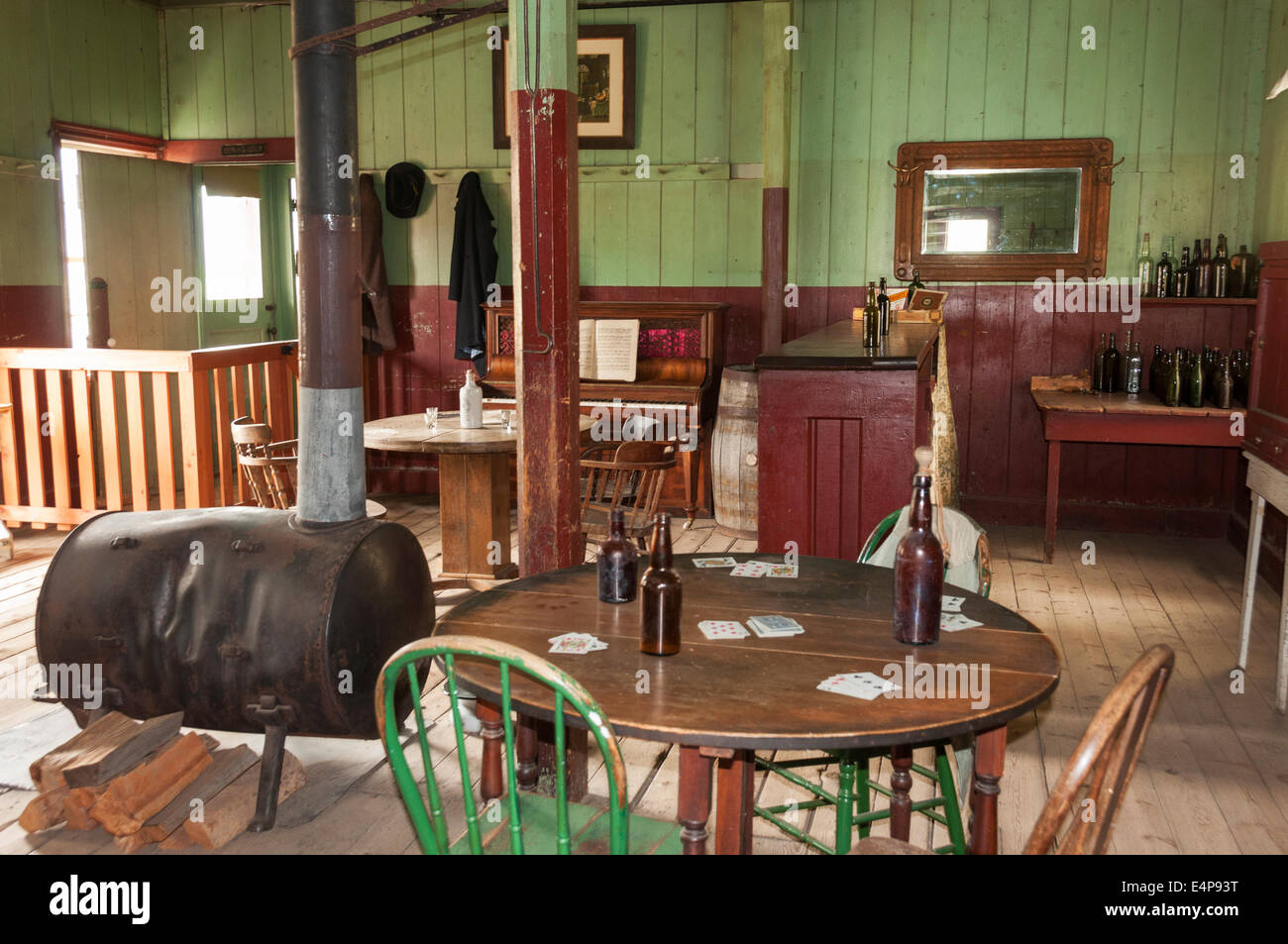 Elk203-3048 Canada, British Columbia, Historic Hat Creek Ranch, saloon ...