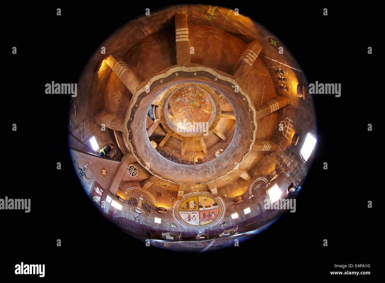 Inside the historic watchtower (1932), Desert View, East Rim Drive ...