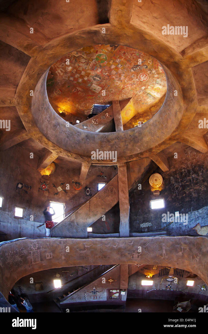 Inside the historic watchtower (1932), Desert View, East Rim Drive ...
