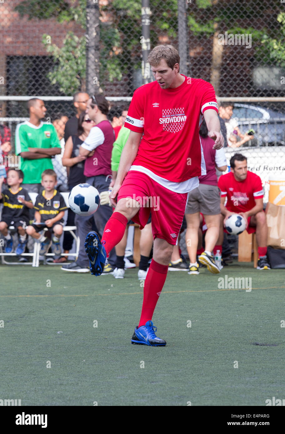 Dirk nowitzki during charity soccer hi-res stock photography and images ...