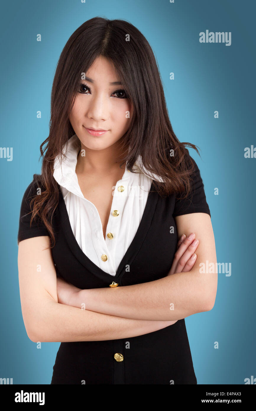 A beautiful Asian staff, business attire Stock Photo - Alamy