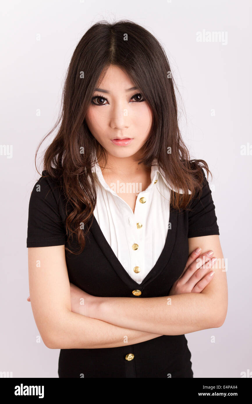 A beautiful Asian staff, business attire Stock Photo - Alamy