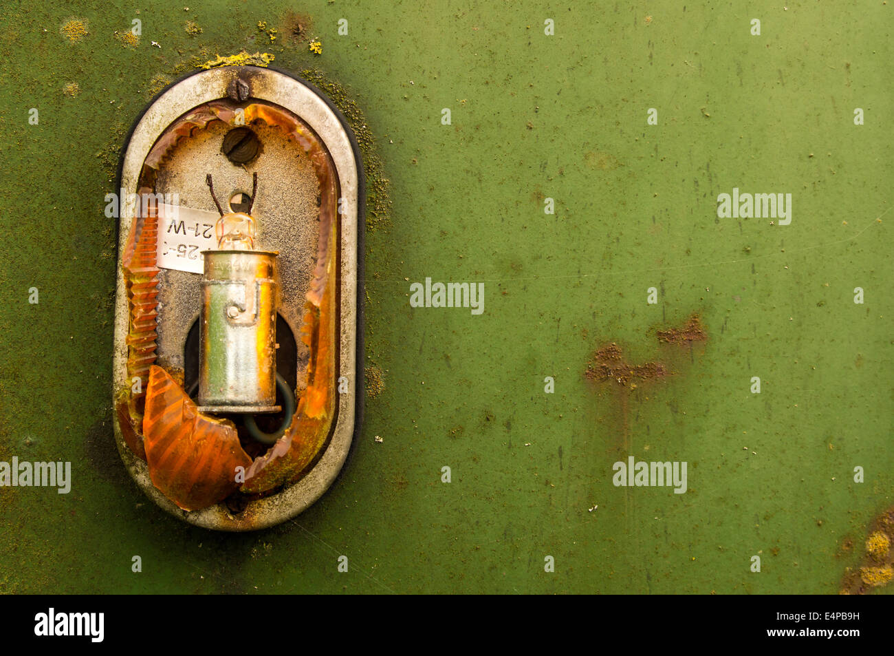 A broken indicator light on a old vehicle Stock Photo - Alamy