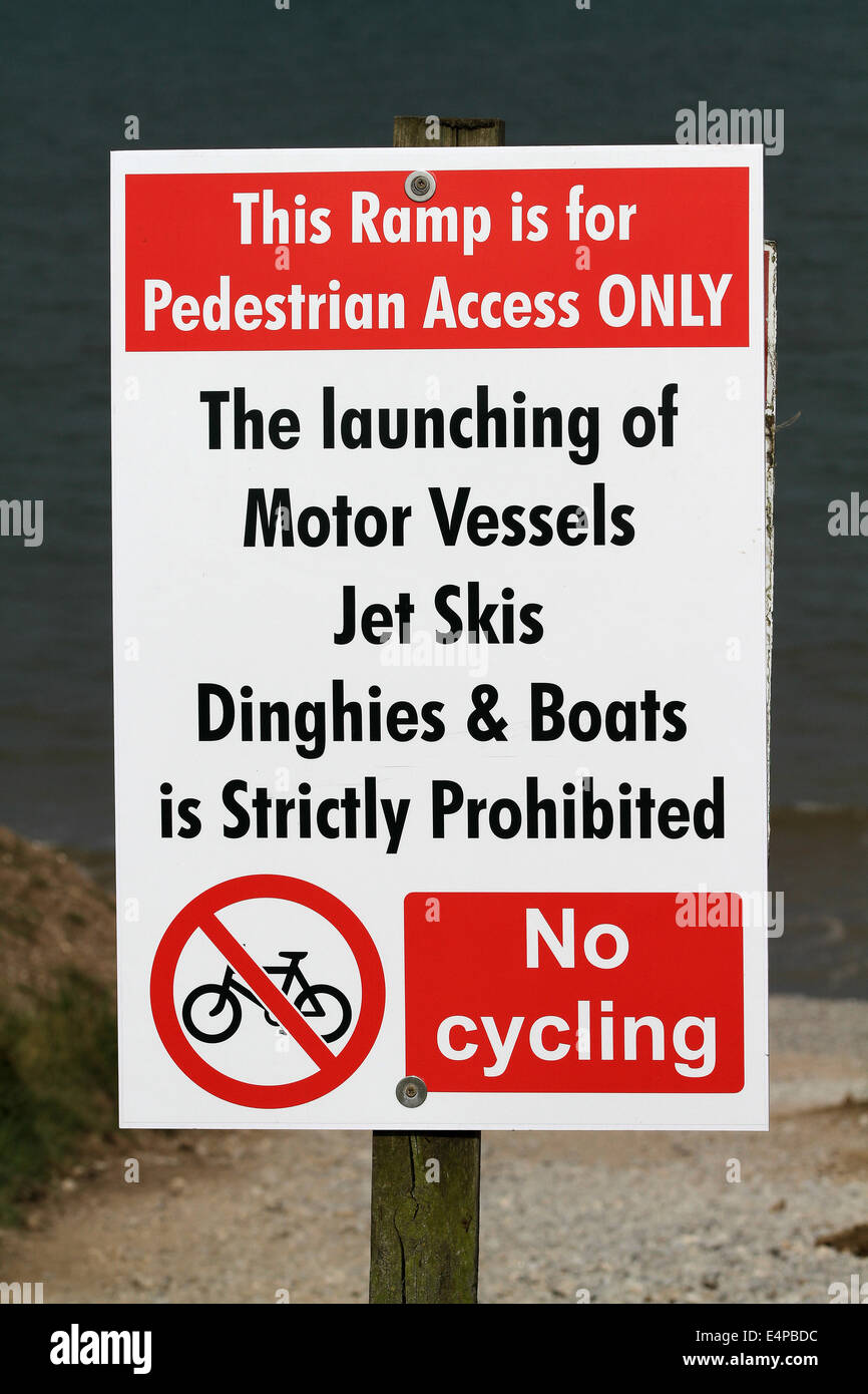 Danger and prohibition sign for beach Stock Photo - Alamy