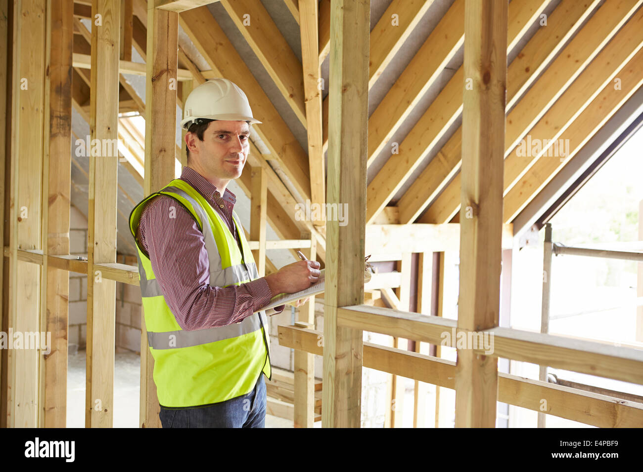 Building Inspector Looking At New Property Stock Photo - Alamy