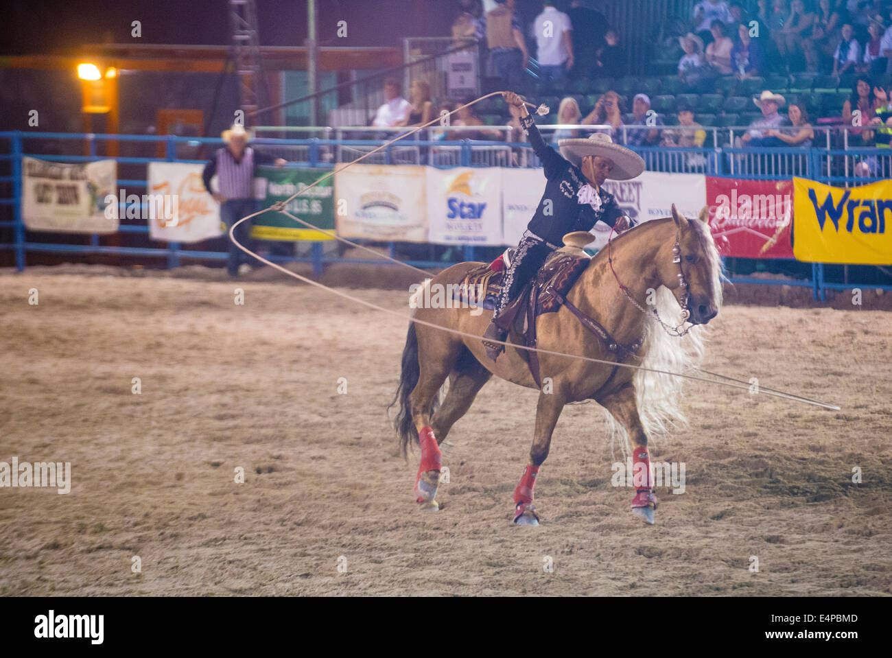 Charro Participating at the Helldorado days Rodeo , A professional ...