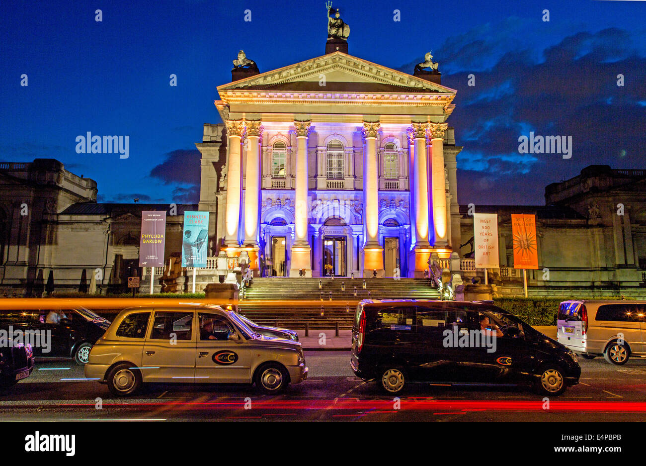 The Tate Britain Night London UK Stock Photo - Alamy