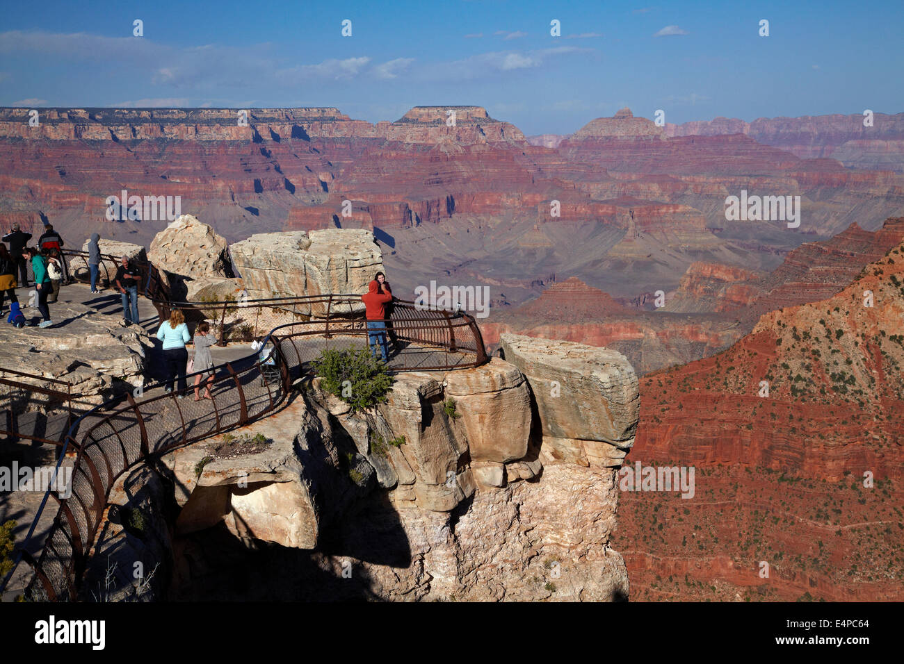 Grand Canyon and tourists at Mather Point, South Rim, Grand Canyon ...