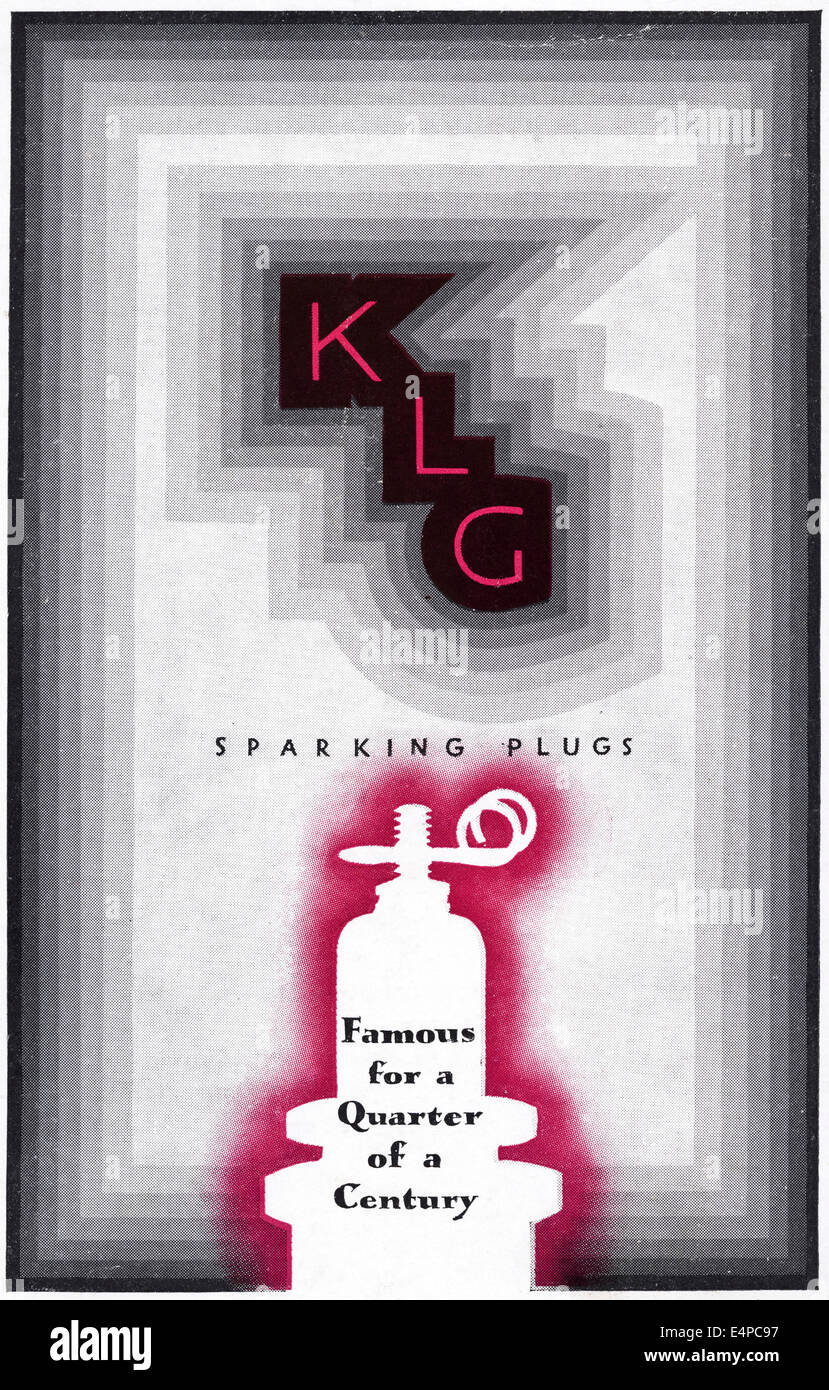 1940s advert for KLG spark plugs in British magazine dated March 1942 ...