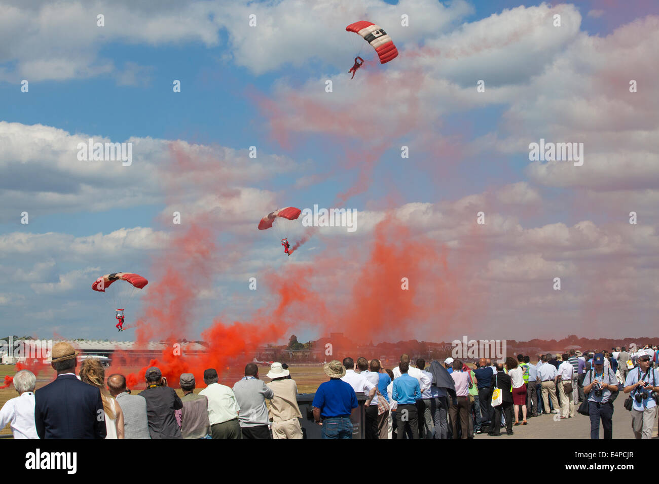 The Red Devils at Farnborough International Airshow trade exhibition ...