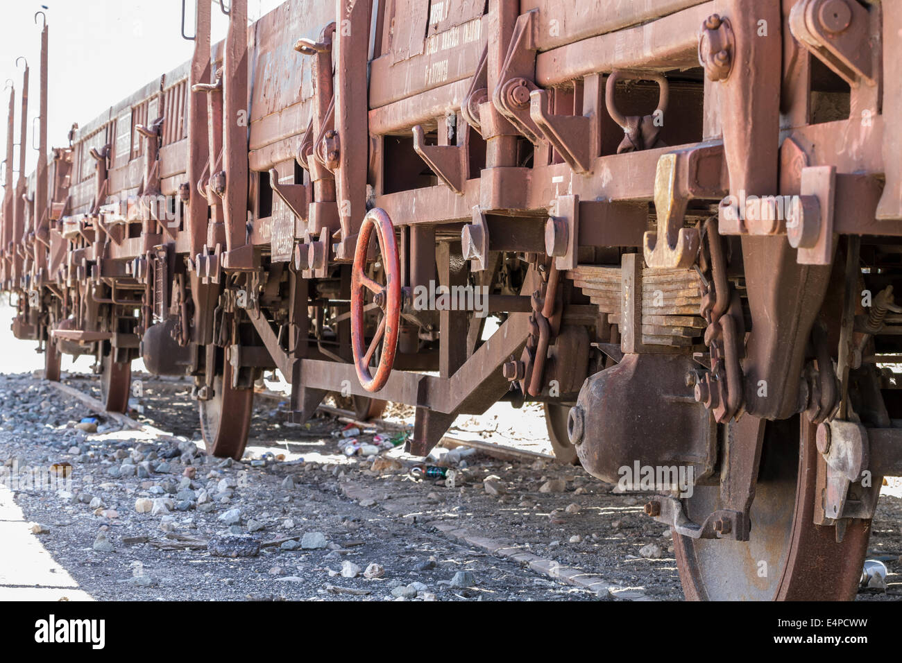 old freight train, metal machinery details Stock Photo - Alamy