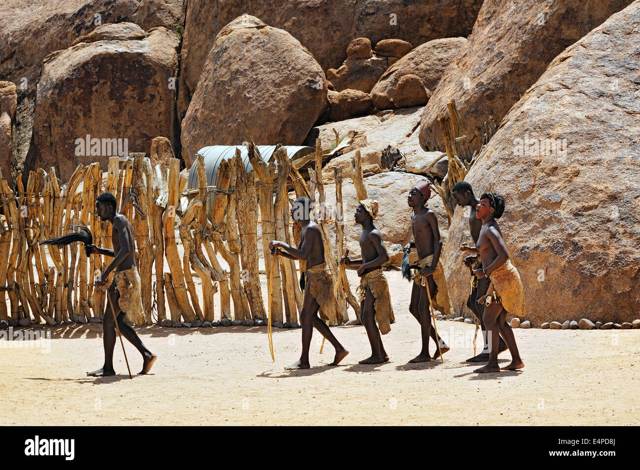 Dance of the native people, Damara Living Museum, near Twyfelfontein ...