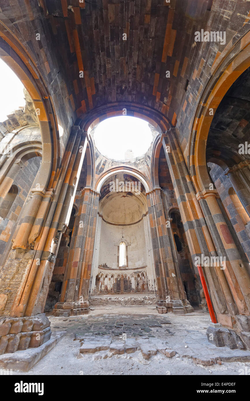 Interior of the Cathedral of Ani, former Armenian capital Ani, Kars ...