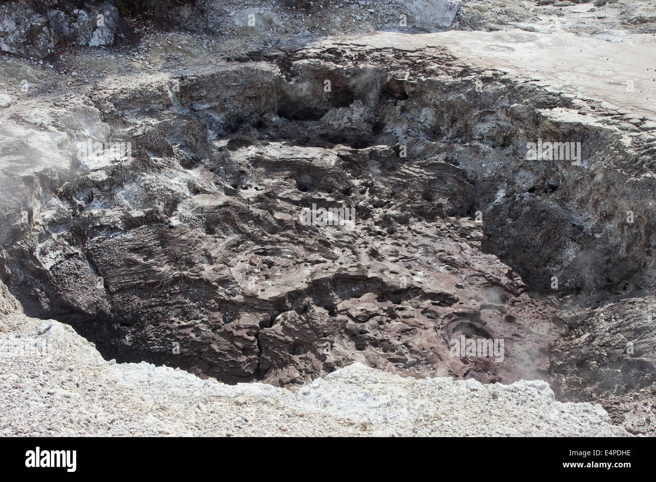 Dried out mud pool Stock Photo - Alamy