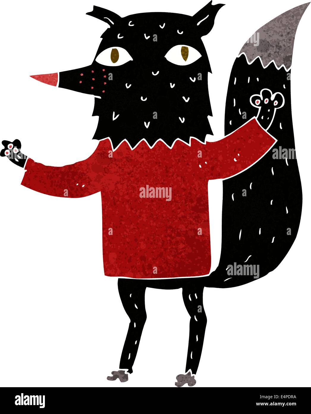 Cartoon wolf retro Stock Vector Images - Alamy