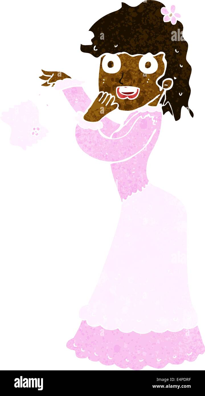 cartoon victorian woman dropping handkerchief Stock Vector Image & Art ...