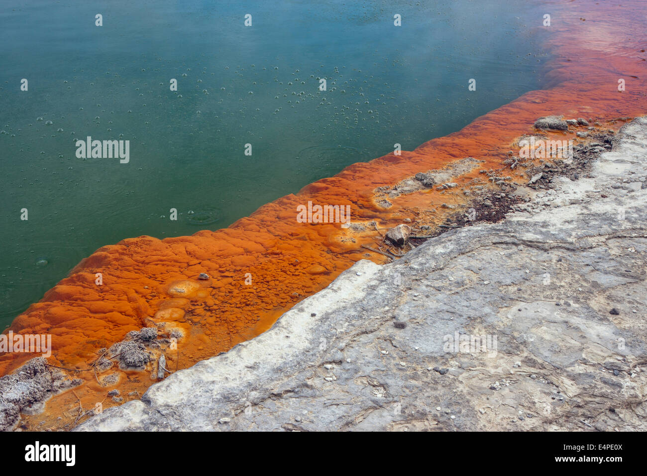Deep orange colors at the borders of the Champagne Pool Stock Photo - Alamy
