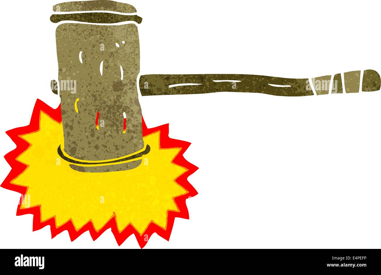 Cartoon wooden hammer Cut Out Stock Images & Pictures - Alamy