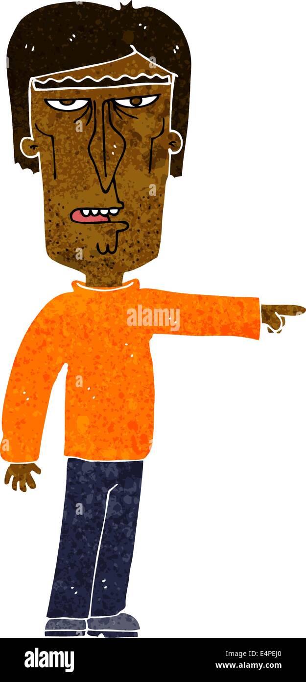 cartoon pointing man Stock Vector Image & Art - Alamy