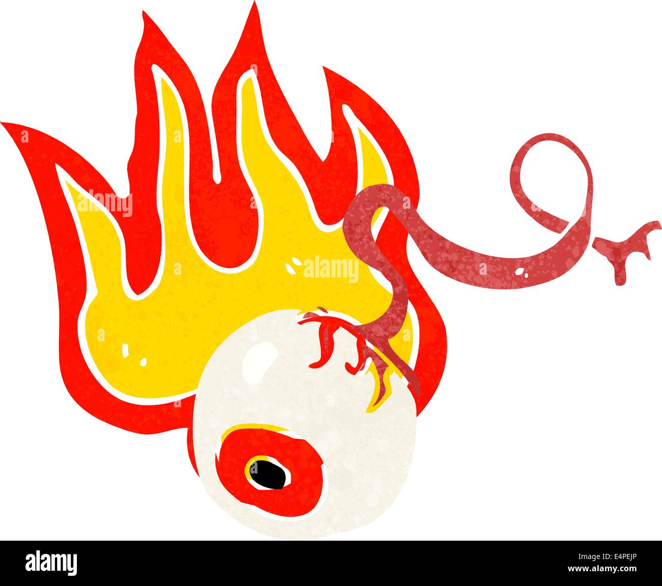 cartoon gross flaming eyeball Stock Vector Image & Art - Alamy