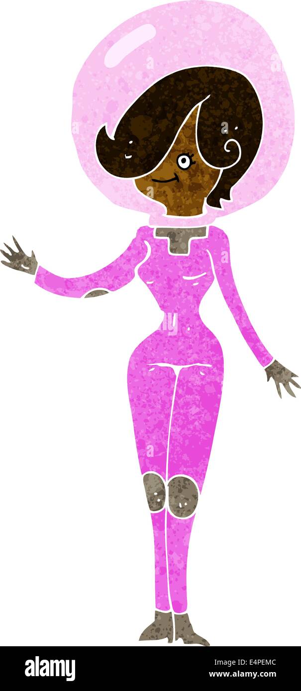 cartoon space woman Stock Vector Image & Art - Alamy
