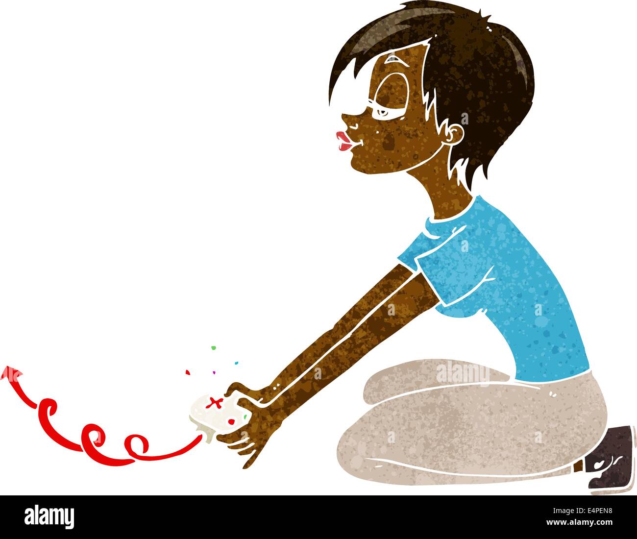 Cartoon girl playing computer games hi-res stock photography and images ...