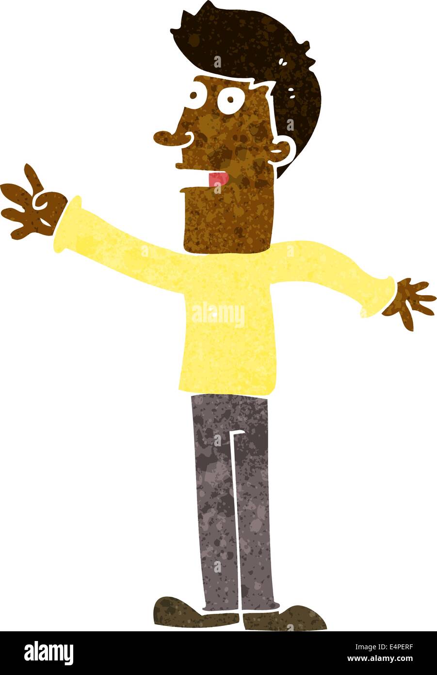 cartoon man reaching Stock Vector Image & Art - Alamy