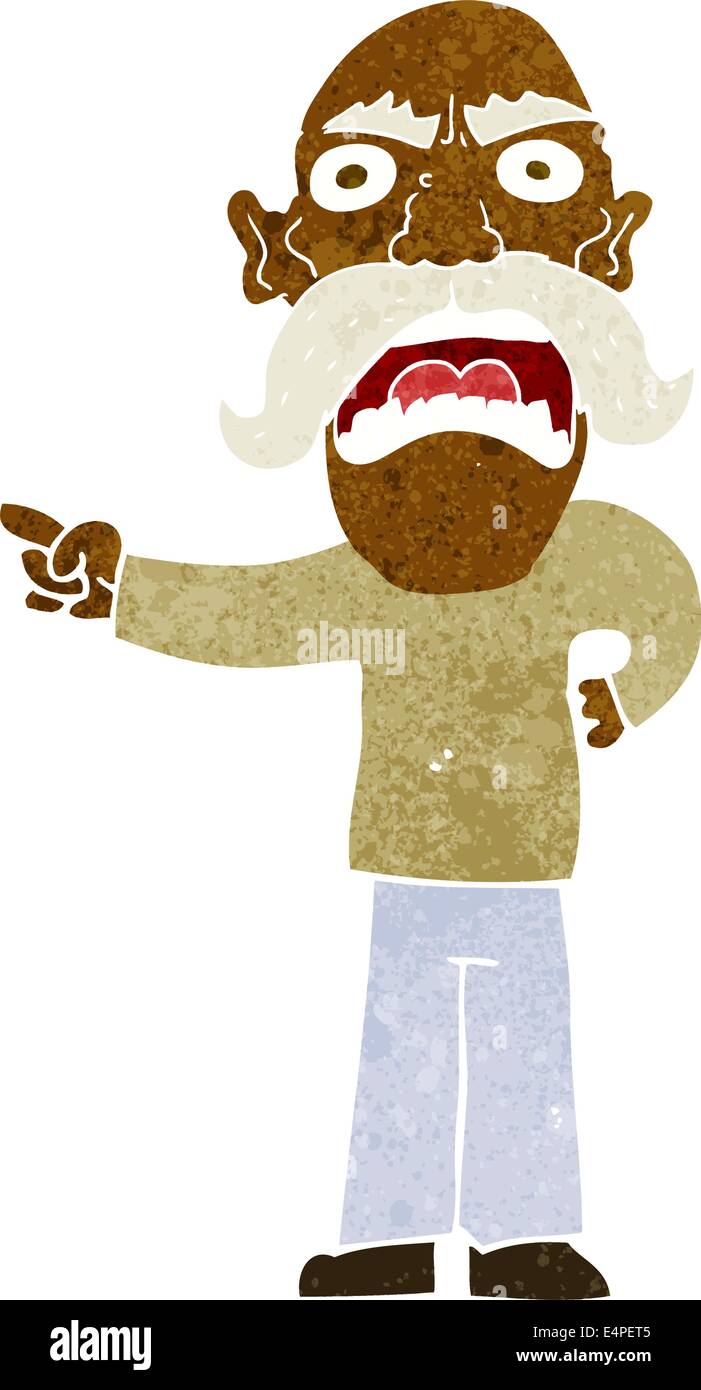 cartoon angry old man Stock Vector Image & Art - Alamy