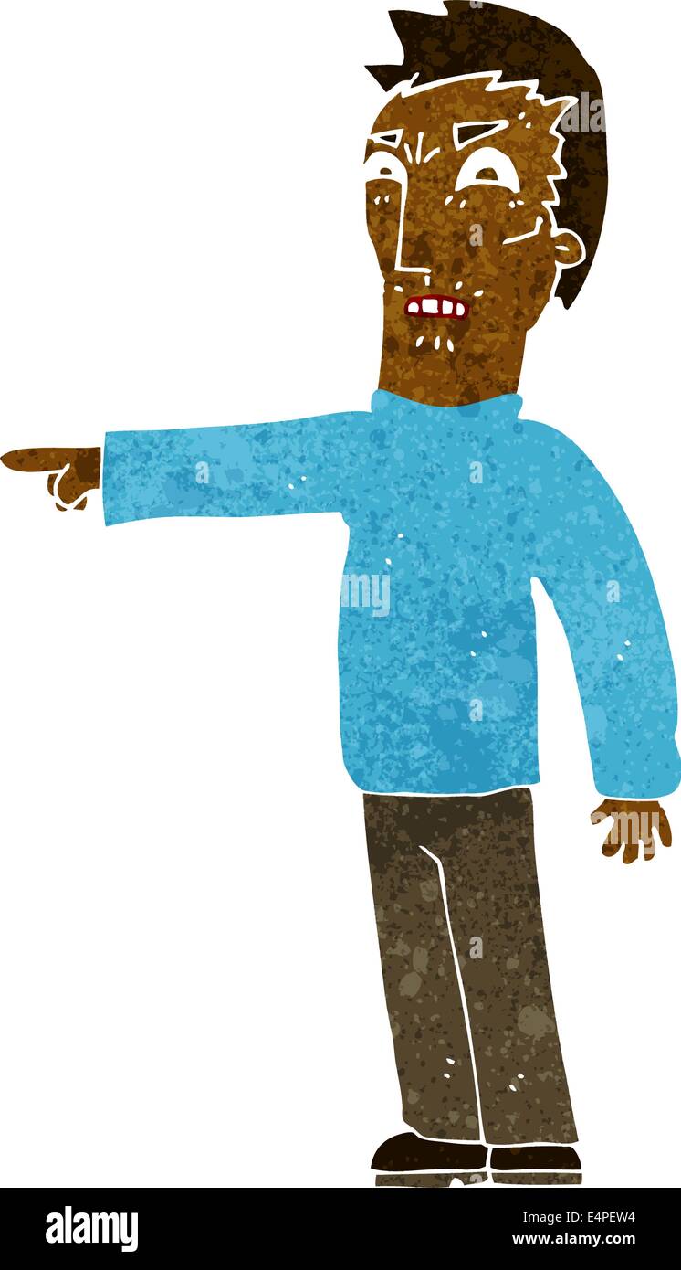 Cartoon illustration angry boy pointing hi-res stock photography and ...