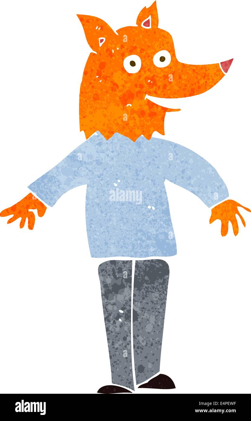 cartoon happy fox man Stock Vector Image & Art - Alamy