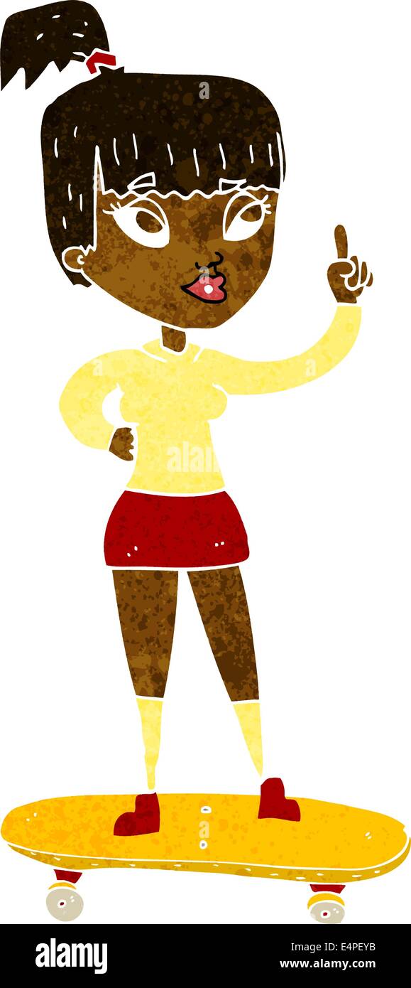 Cartoon skater girl Stock Vector Images - Alamy