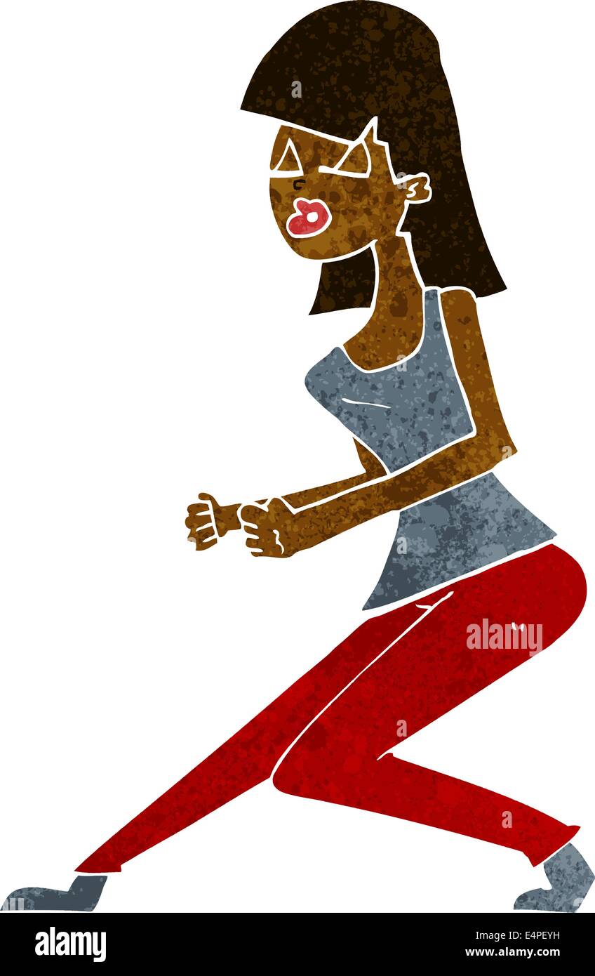 Cartoon crazy dancing girl hi-res stock photography and images - Alamy